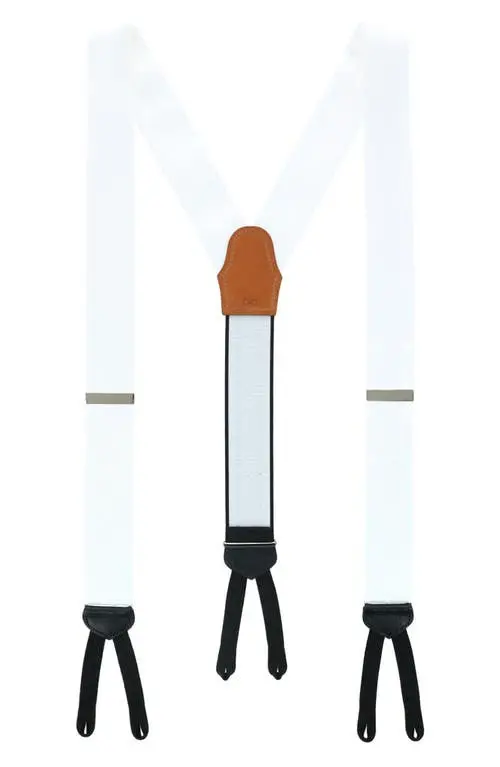 Trafalgar Sutton Silk Formal Suspenders - White