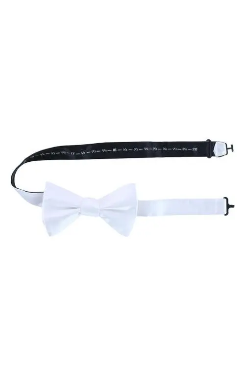 Trafalgar Sutton Pre-tied Silk Bow Tie - White