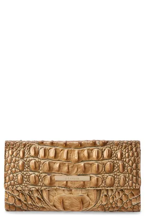 Brahmin Cordelia Croc Embossed Leather Wallet - Driftwood