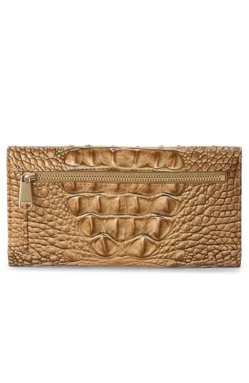 Brahmin Cordelia Croc Embossed Leather Wallet - Driftwood