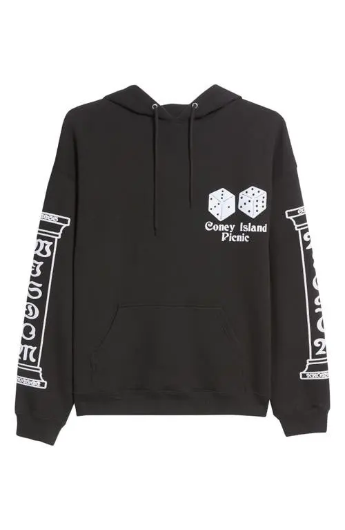 CONEY ISLAND PICNIC Lucky Number Graphic Cotton Hoodie