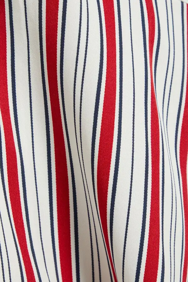 Maje Wrap-effect Striped Playsuit