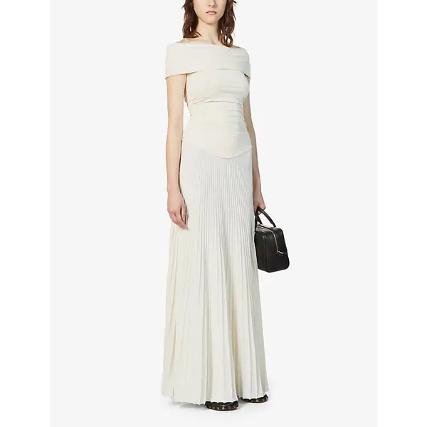 Khaite Marca Fitted Knitted Maxi Dress - Ivory | Editorialist