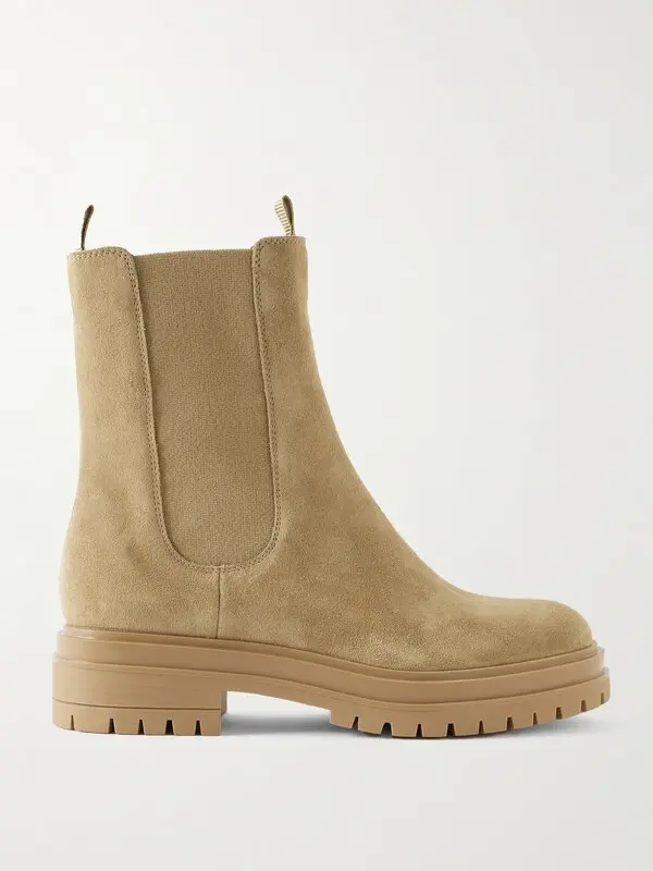 GIANVITO ROSSI Chester Suede Chelsea Boots - Brown