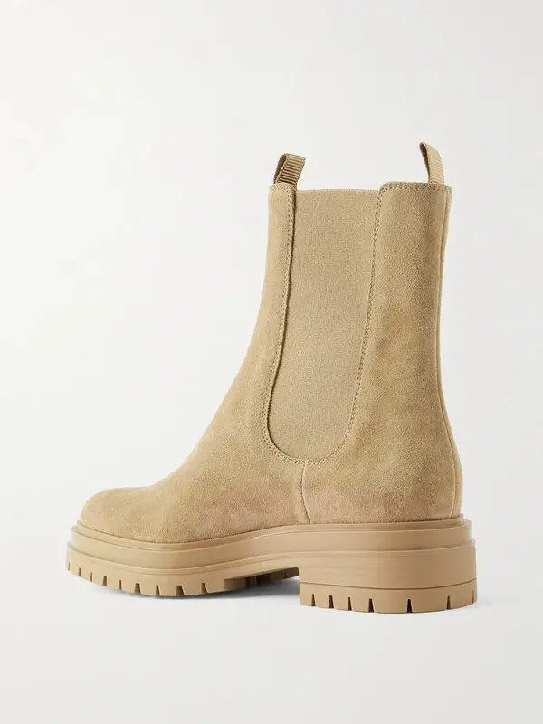 GIANVITO ROSSI Chester Suede Chelsea Boots - Brown