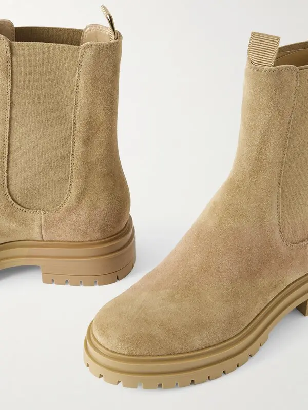GIANVITO ROSSI Chester Suede Chelsea Boots - Brown