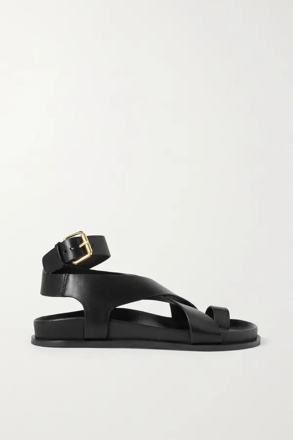A.emery Jalen Leather Sandals - Black