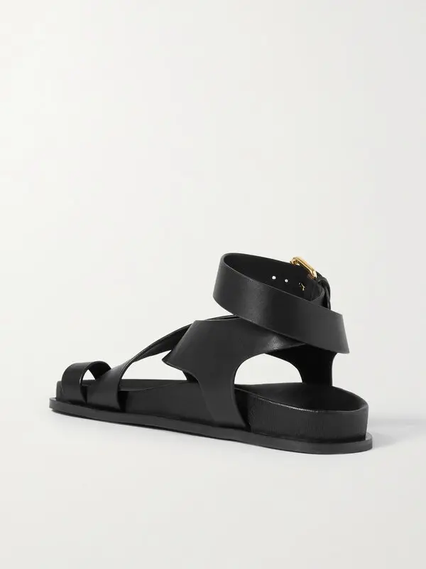 A.emery Jalen Leather Sandals - Black