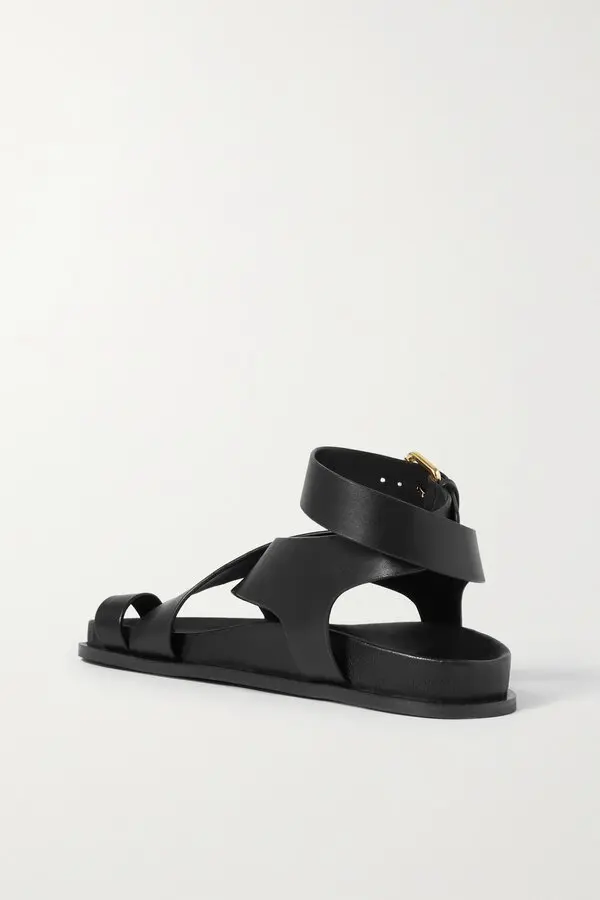 A.emery Jalen Leather Sandals - Black