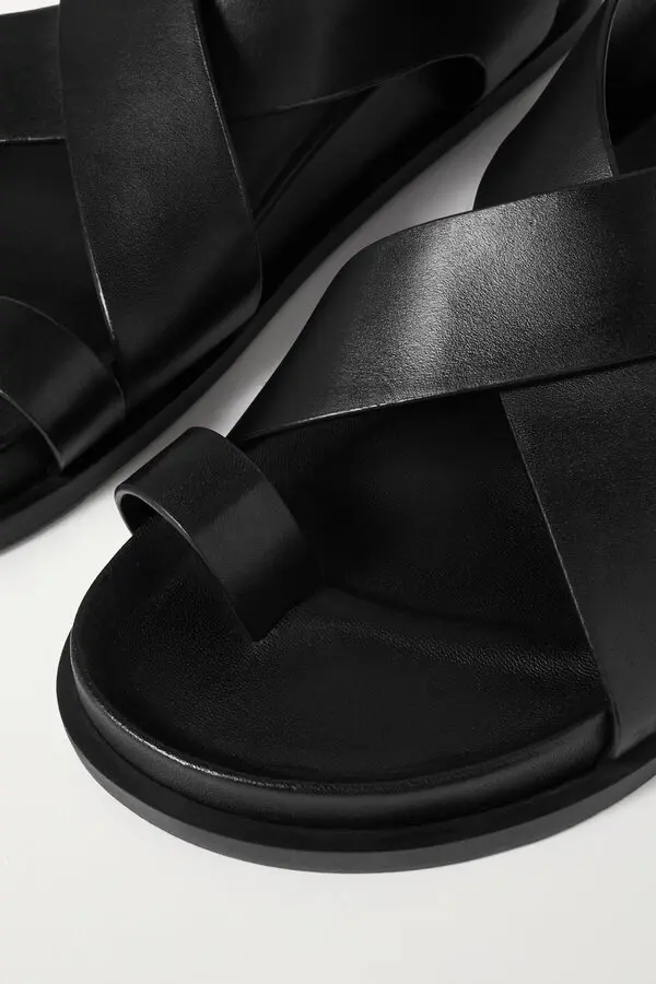 A.emery Jalen Leather Sandals - Black