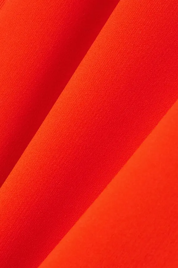 Victoria Beckham Vb Body One-sleeve Stretch-knit Midi Dress - Orange