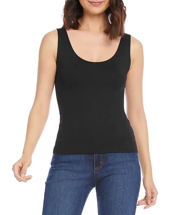 Karen Kane Scoop Neck Tank - Black