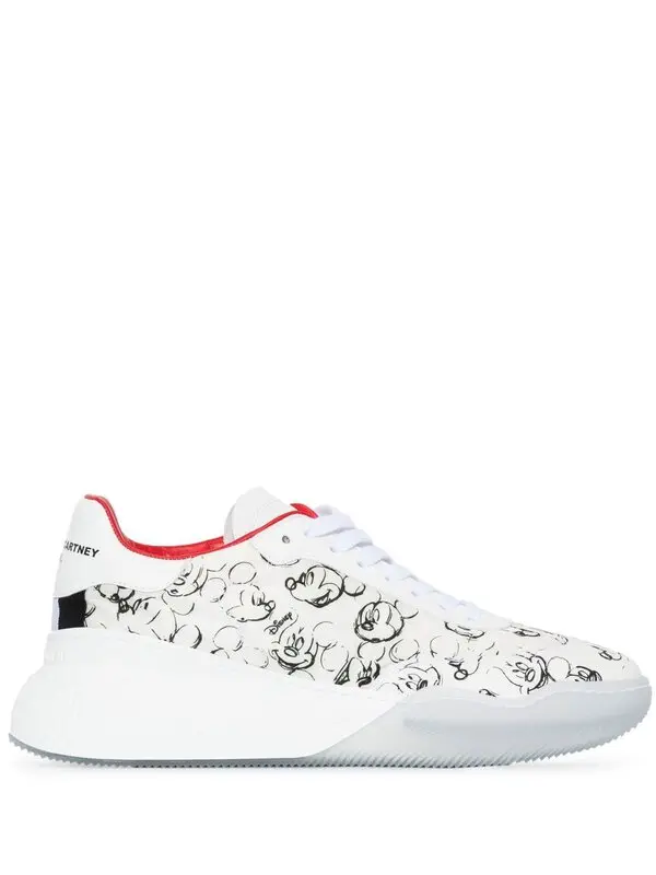 Stella McCartney Loop Mickey Mouse-print Sneakers - White