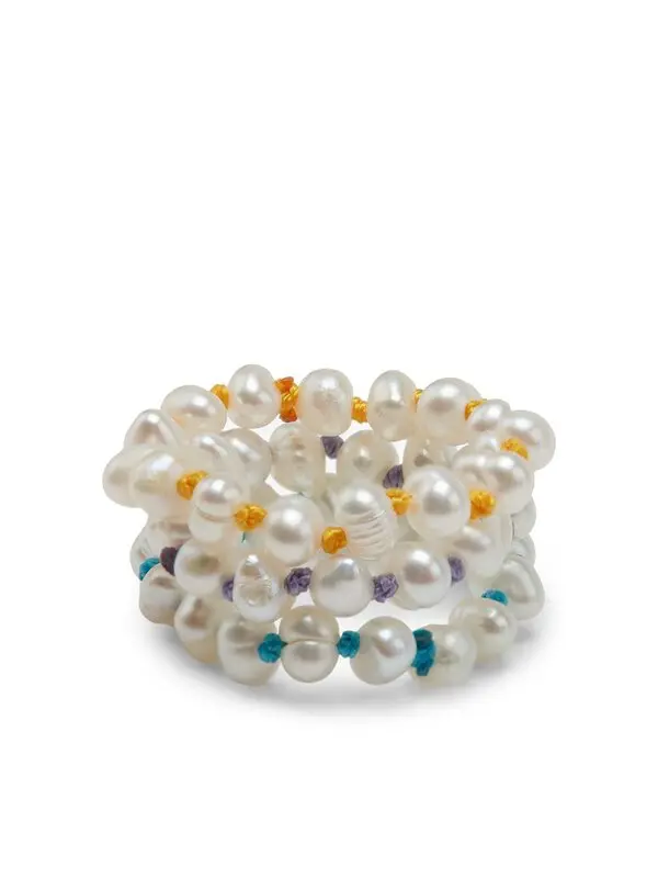 HERMINA ATHENS Pearl-detail Ring Set