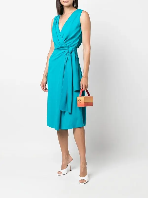 Alberta Ferretti Wrap-style Midi Dress