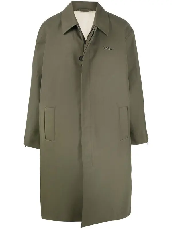 032C Logo-plaque Trench Coat