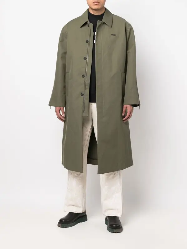 032C Logo-plaque Trench Coat