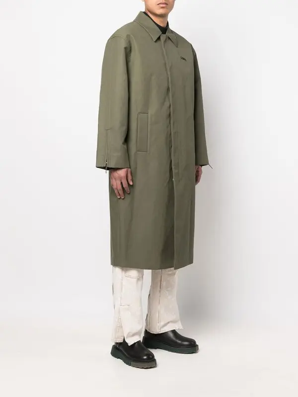 032C Logo-plaque Trench Coat