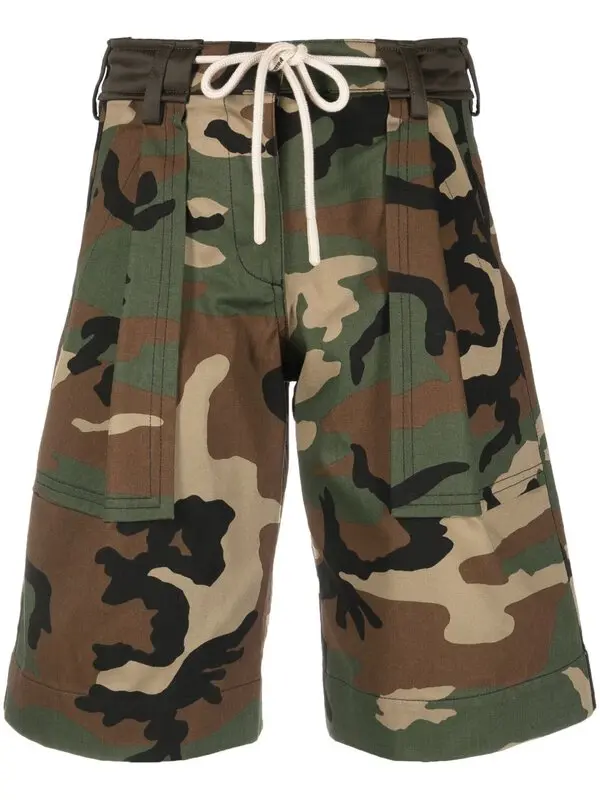 Palm Angels Camouflage-print Knee-length Shorts