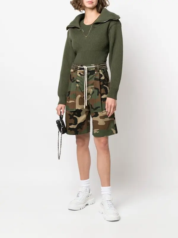 Palm Angels Camouflage-print Knee-length Shorts