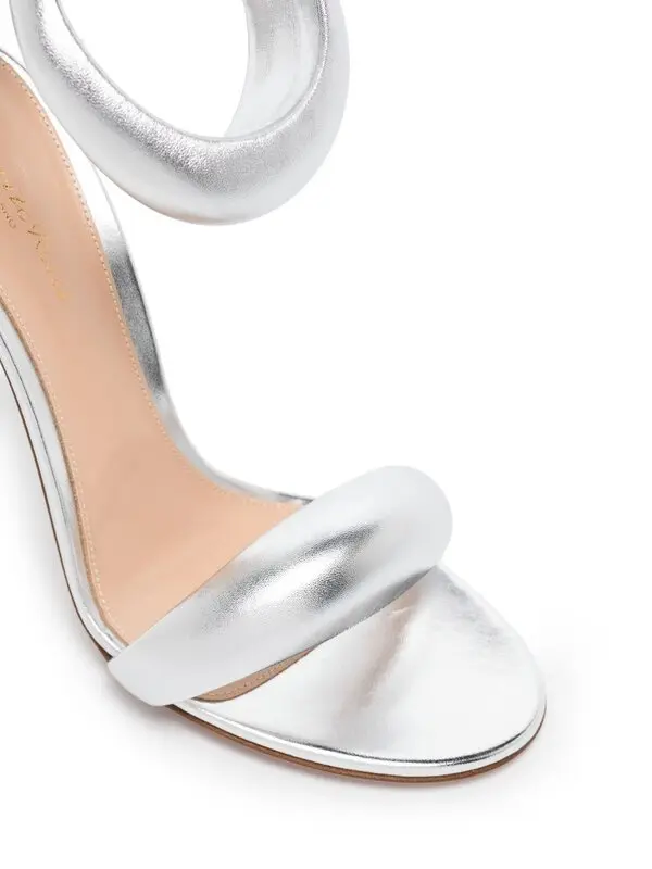 GIANVITO ROSSI Bijoux 105mm Leather Sandals - Silver