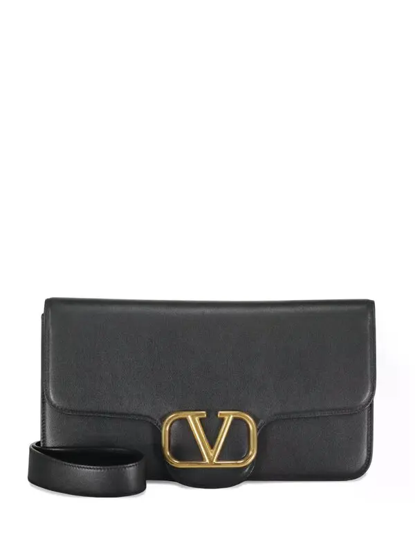 Valentino Garavani Logo-plaque Messenger Bag - Black