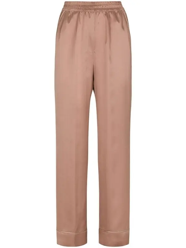 Dolce & Gabbana Contrast-trim Satin Pajama Bottoms - Pink