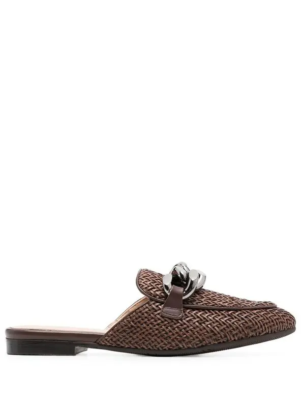 Casadei Chain-detail Mules - Brown