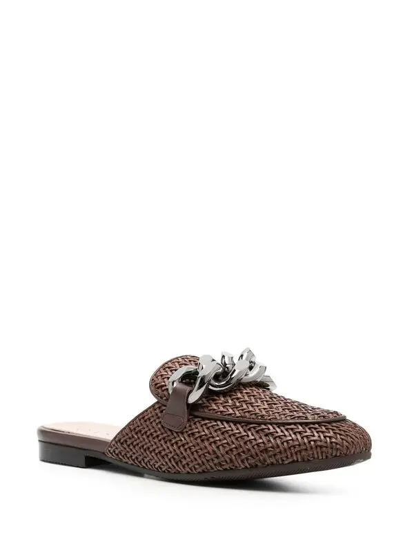 Casadei Chain-detail Mules - Brown
