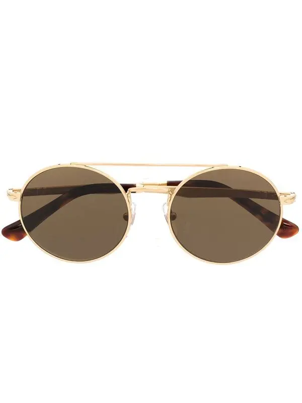 Persol Round-frame Sunglasses - Gold