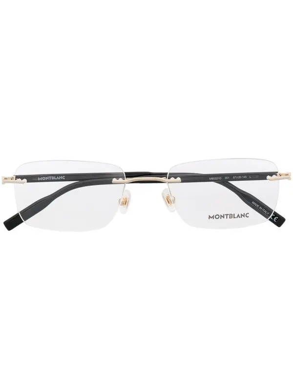 Montblanc Rectangular Frame Glasses - Gold