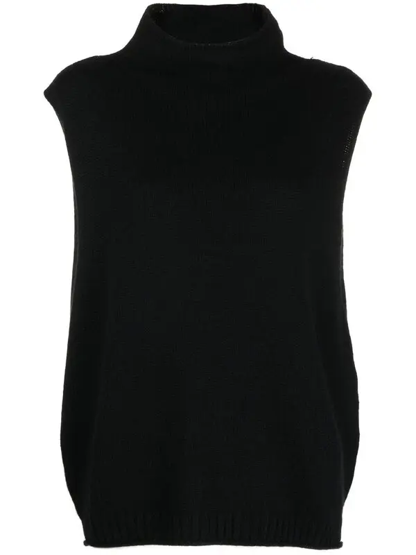 LISA YANG Tovy High-neck Cashmere Vest - Black