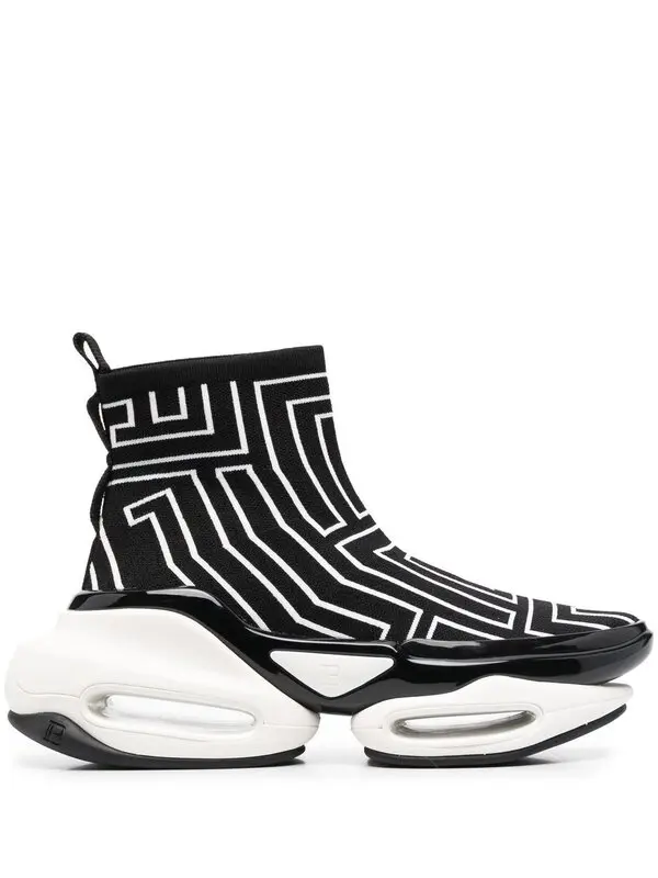 Balmain Bold Hiking Monogram Sneakers