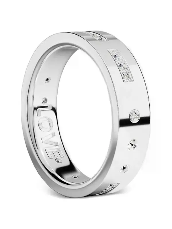 APM MONACO Love Morse Code Ring - Silver