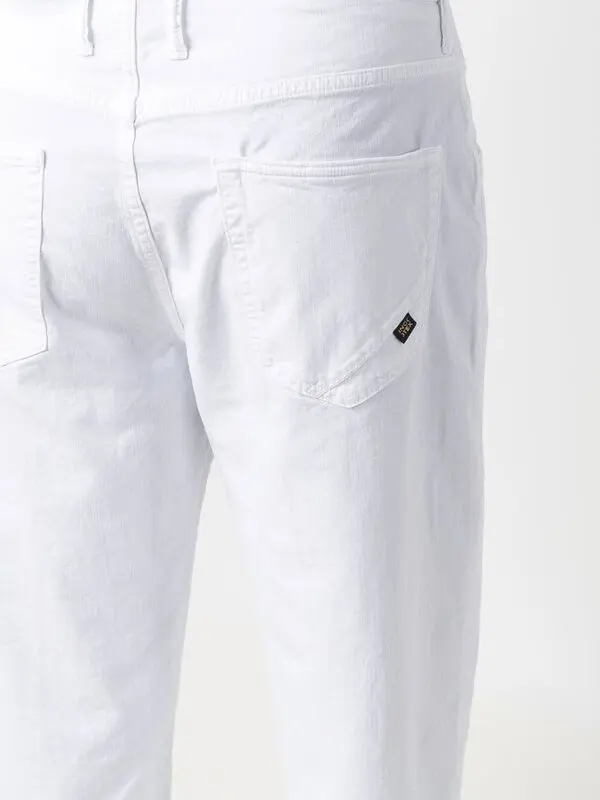 Incotex Pleat-detail Straight-leg Trousers - White