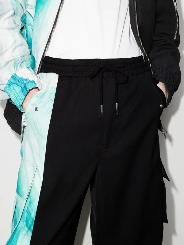 FENG CHEN WANG Panelled Drawstring Cargo Pants