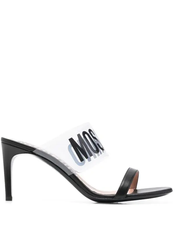 Moschino Strap Stiletto Heeled Sandals - Black
