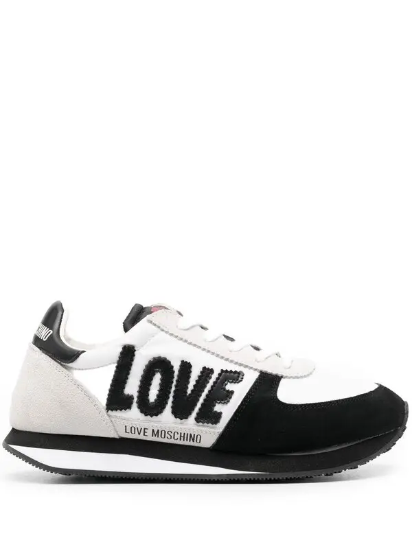 Moschino Suede-panelled Sneakers