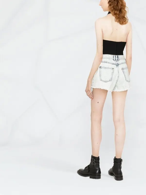 Balmain Layered Denim Shorts