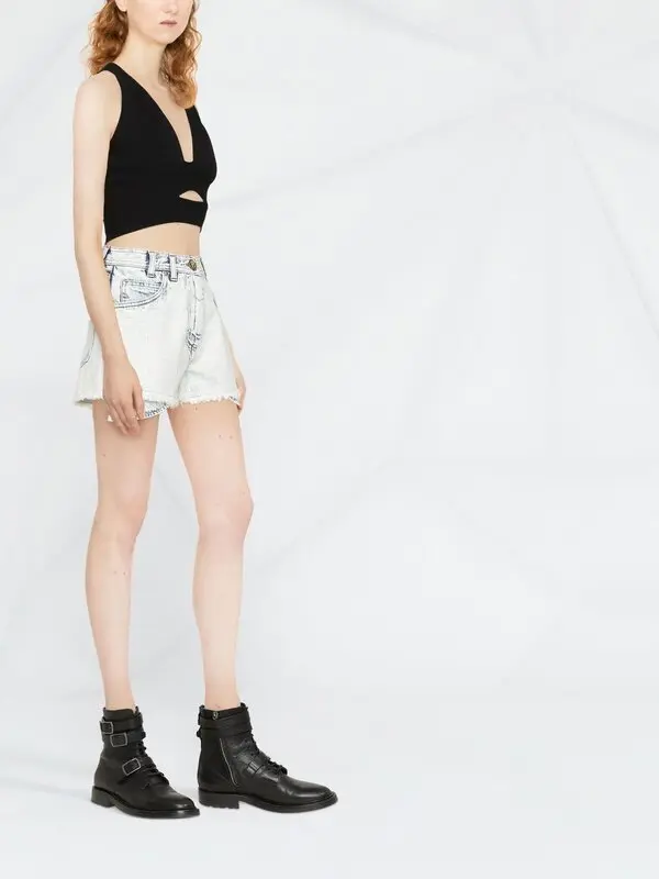 Balmain Layered Denim Shorts