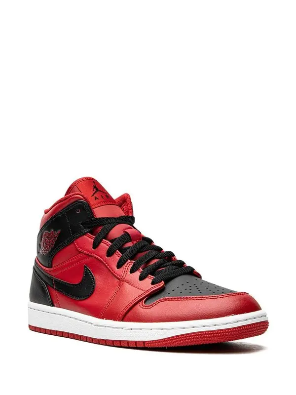 JORDAN 1 Mid Reverse Bred Sneakers - Black