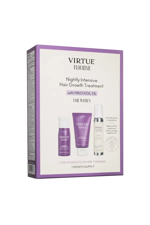 VIRTUE Flourish Nightly Intensive Hair Growth Treatment 1 Month Supply - Aqua
