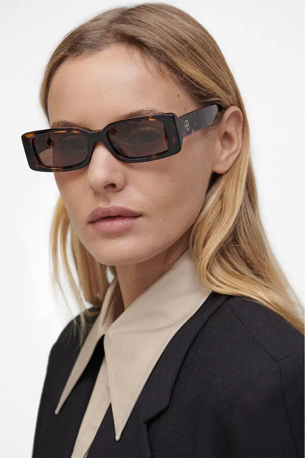 Anine Bing Napa Sunglasses Tortoise In Neutral - 51% Off