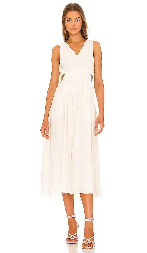 Simkhai Jarvis Cut Out Dress - White | Editorialist