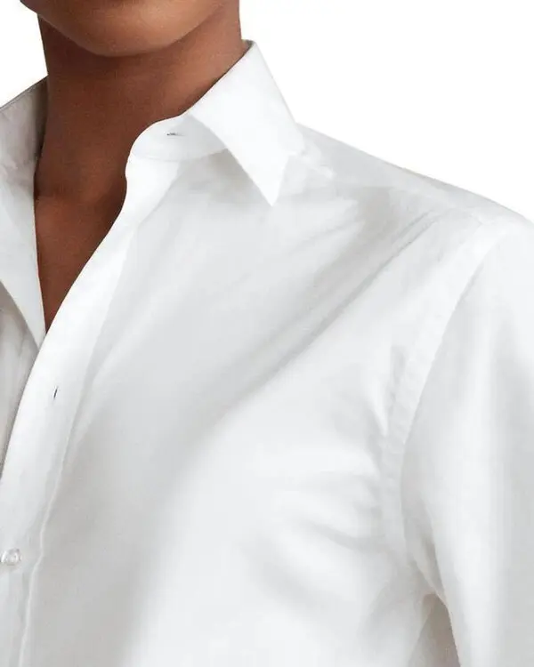 Ralph Lauren High-low Cotton Boyfriend Blouse