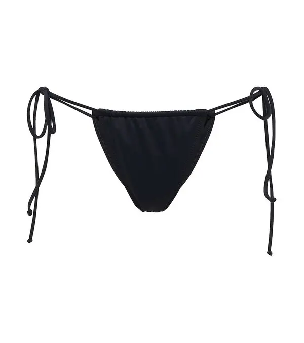 REINA OLGA Self-tie Bikini Bottoms - Black