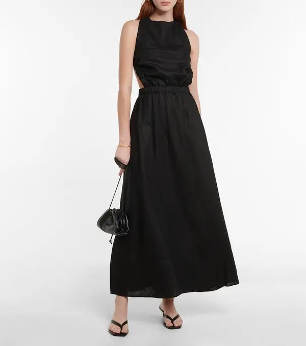 knee length dresses for ladies SIR the Label Dorian Strapless Midi Dress