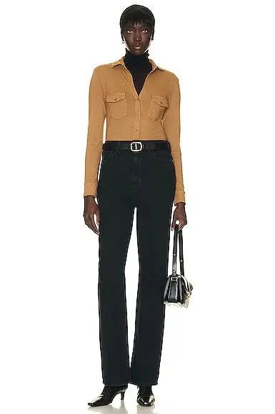 NILI LOTAN Liam Shirt In Brown