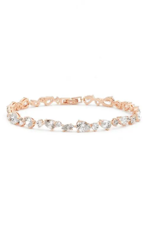 Nadri Ava Line Bracelet - Rose Gold
