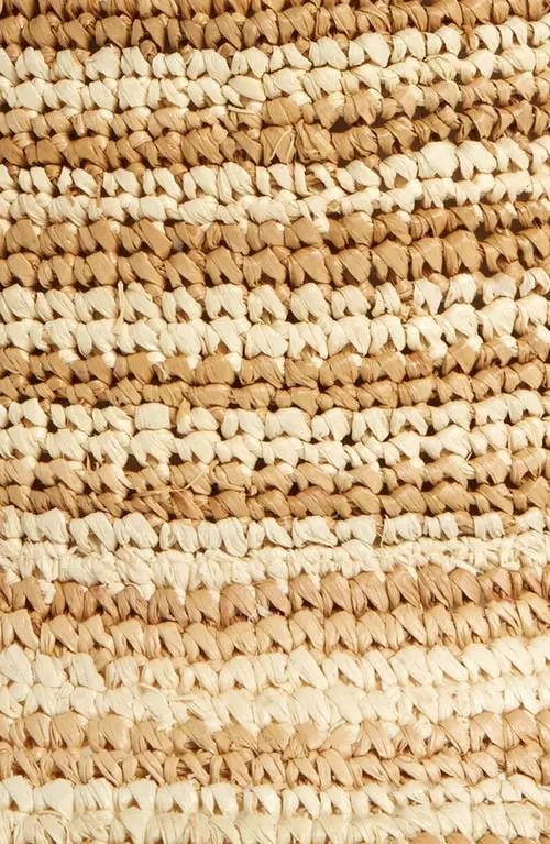 L*Space Isadora Straw Bucket Hat - Natural Stripe